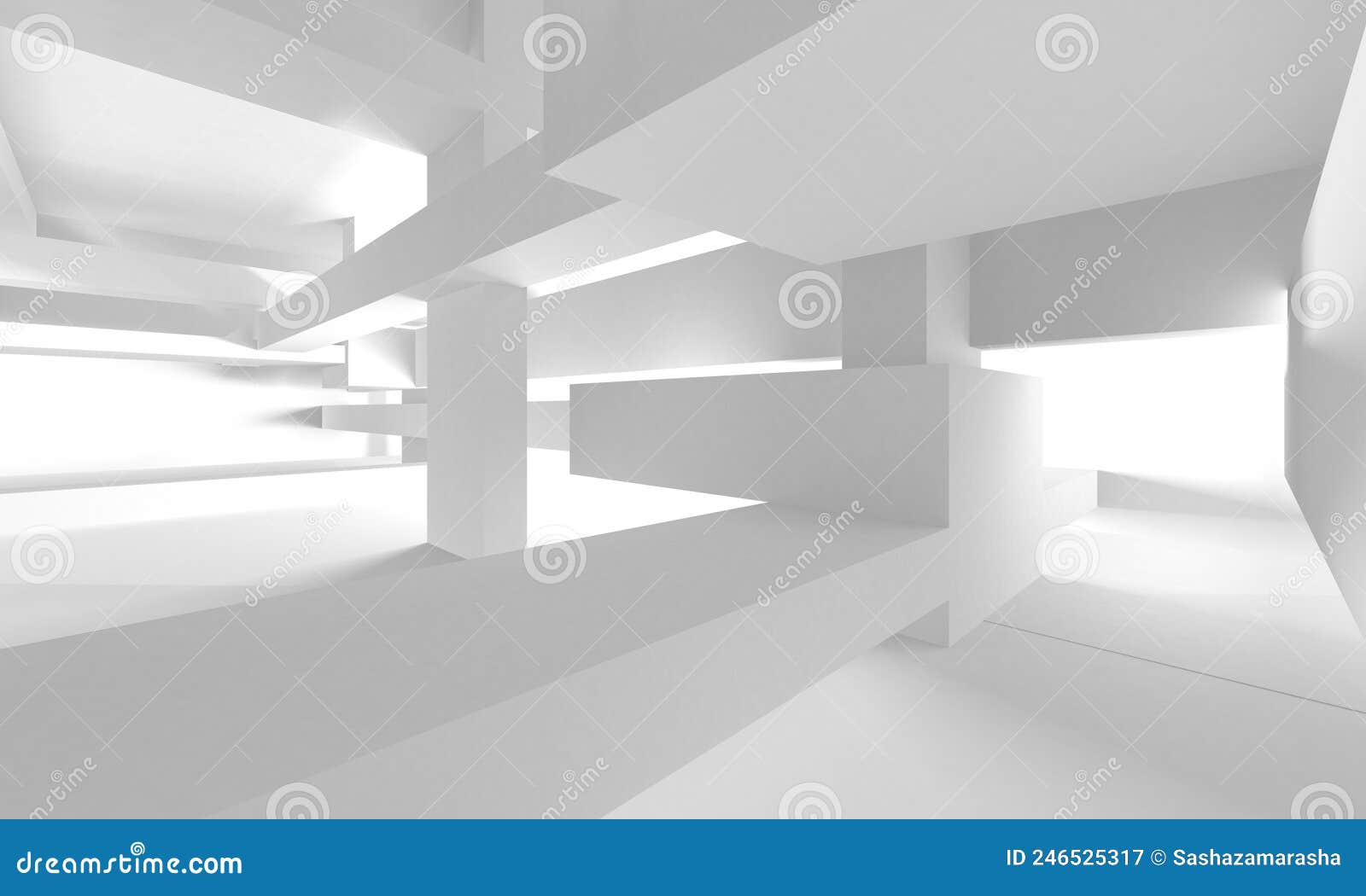Abstract White Architecture Design Concept Stock Illustration ...