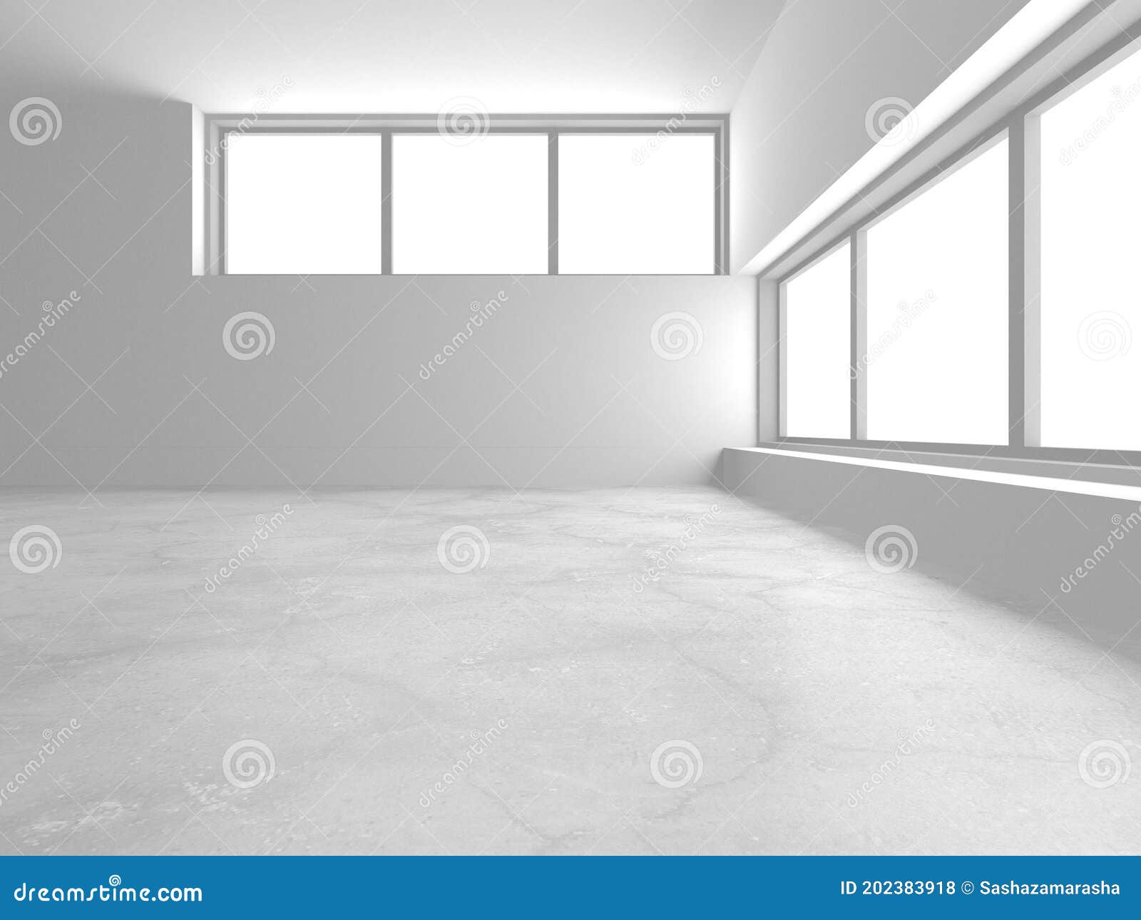 Abstract White Architecture Room Design Concept Stock Illustration ...