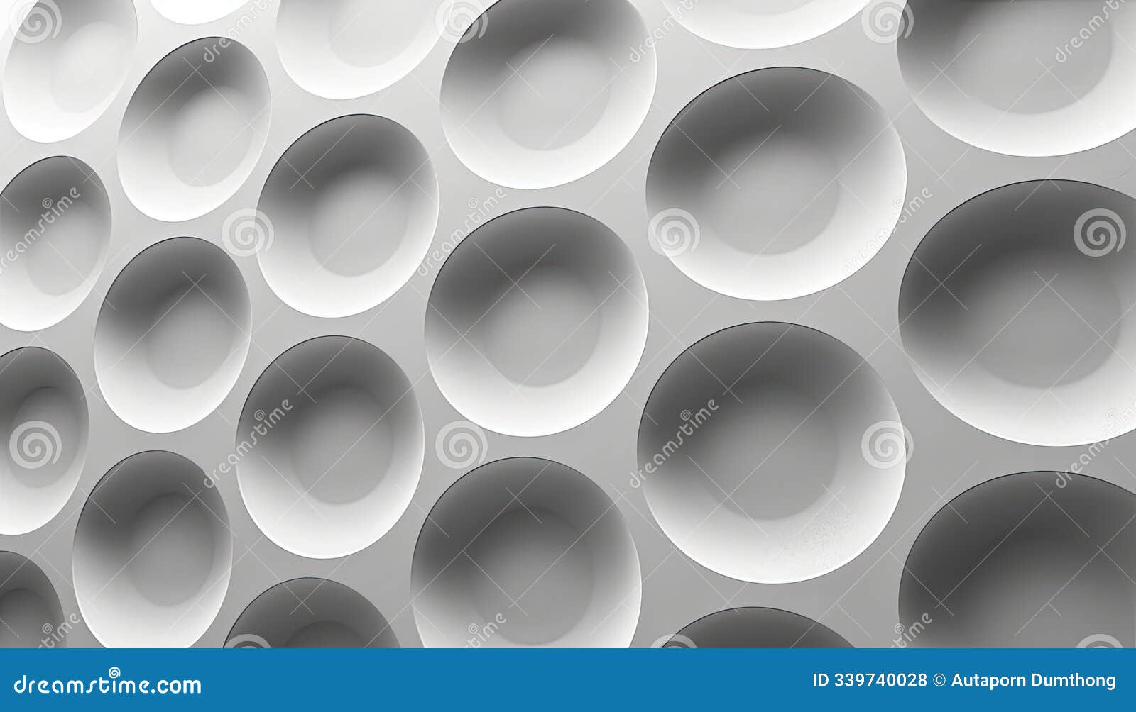 Abstract White Background with Circular 3D Texture Pattern. Modern ...