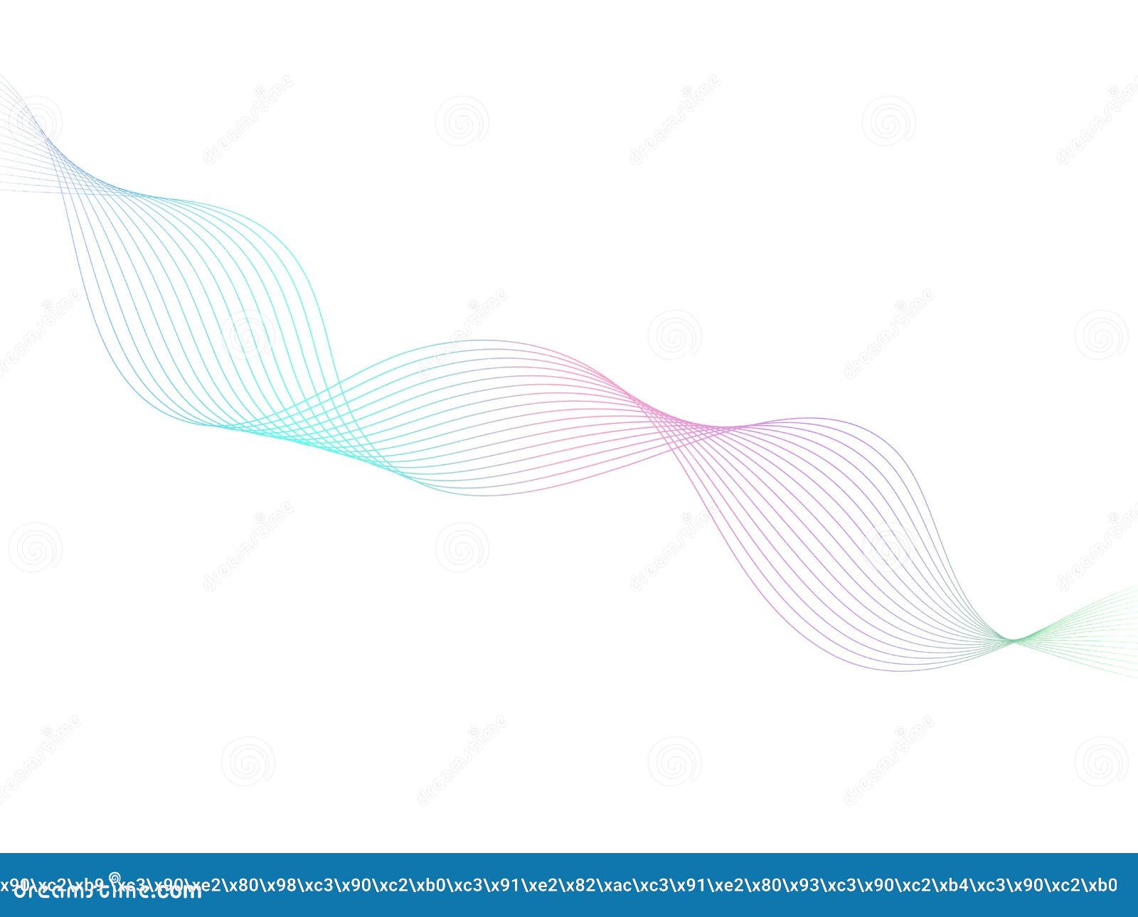 Abstract White Background with Colorful Wave Line, Energy Flow Stock ...
