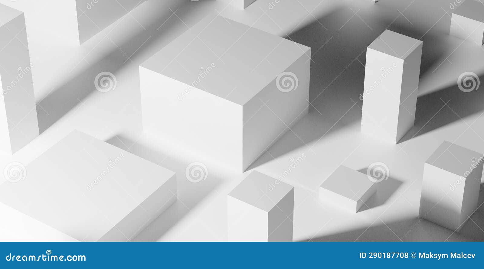 Abstract White Background with Cubes. Stock Illustration - Illustration ...