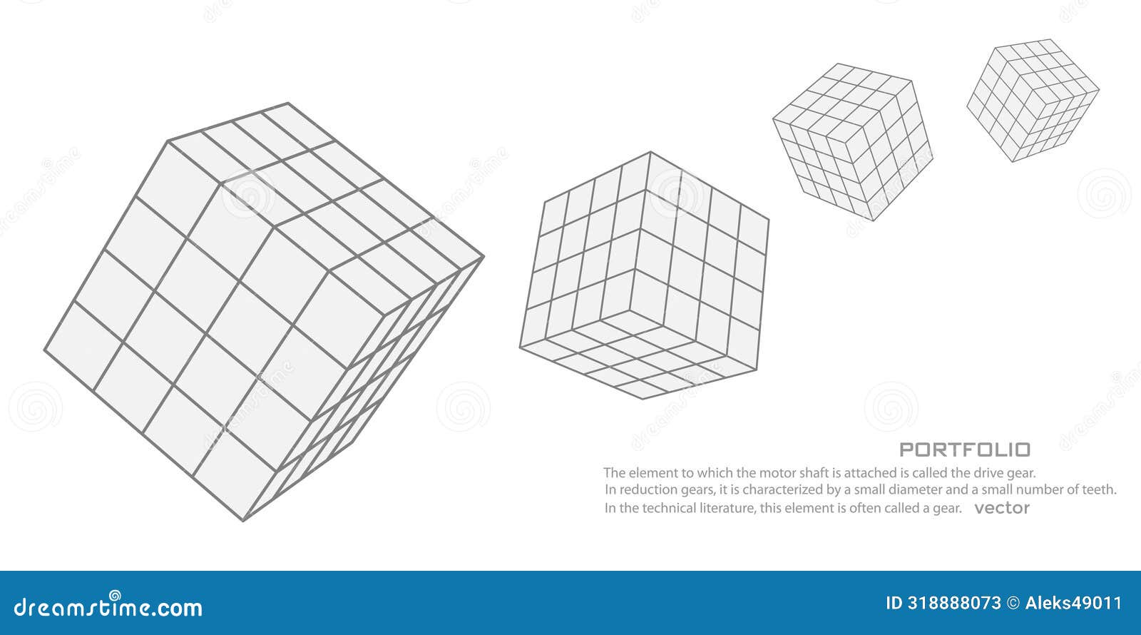 Abstract White Background from Cubes and Lines. Linear Geometric ...