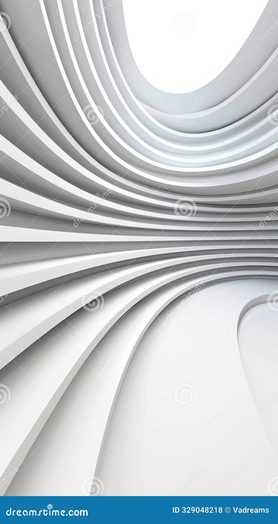 Abstract White Background with Curved Lines and Shapes Stock Photo ...