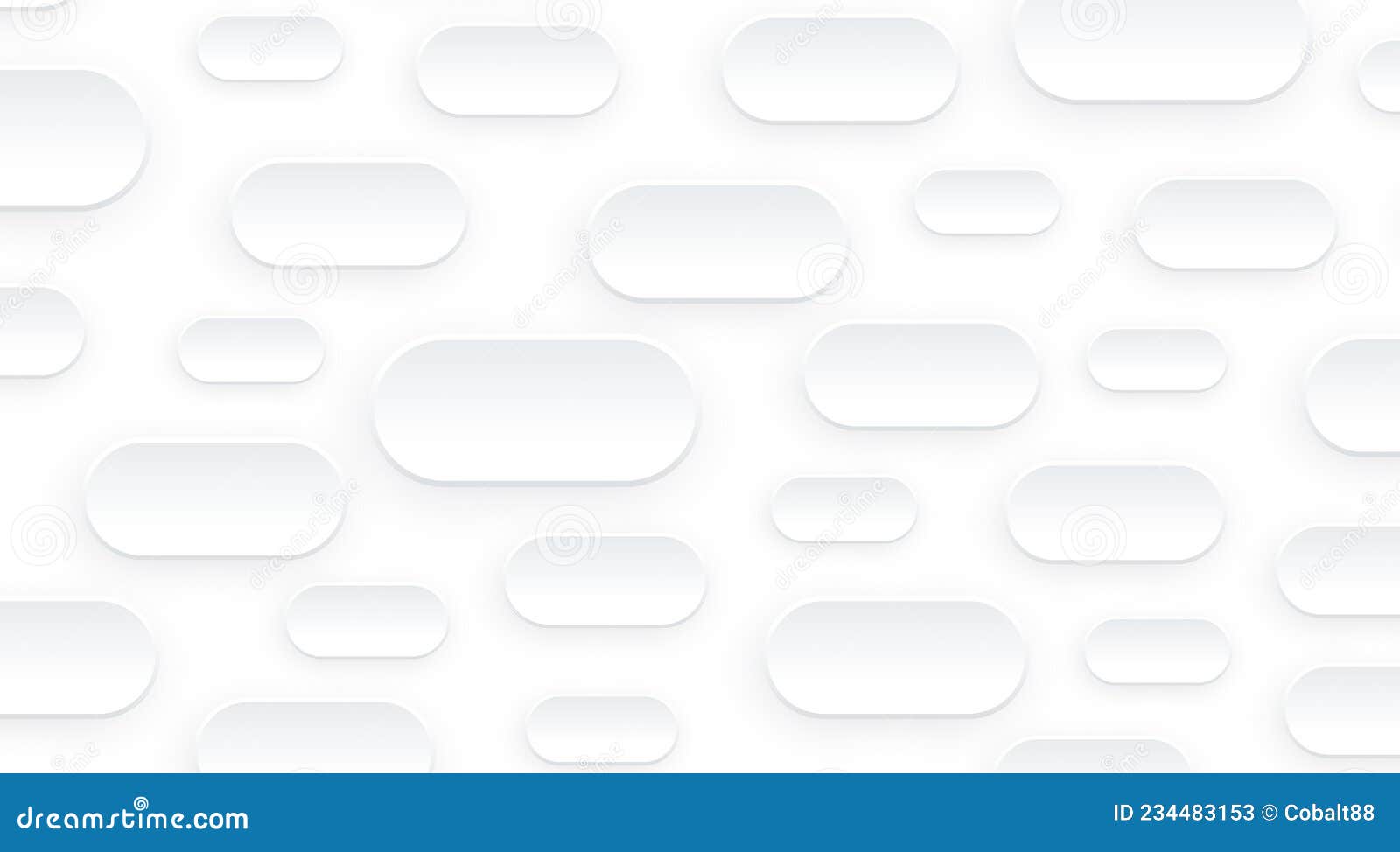 Abstract White Background with 3D Oval Shapes Pattern Stock Vector ...