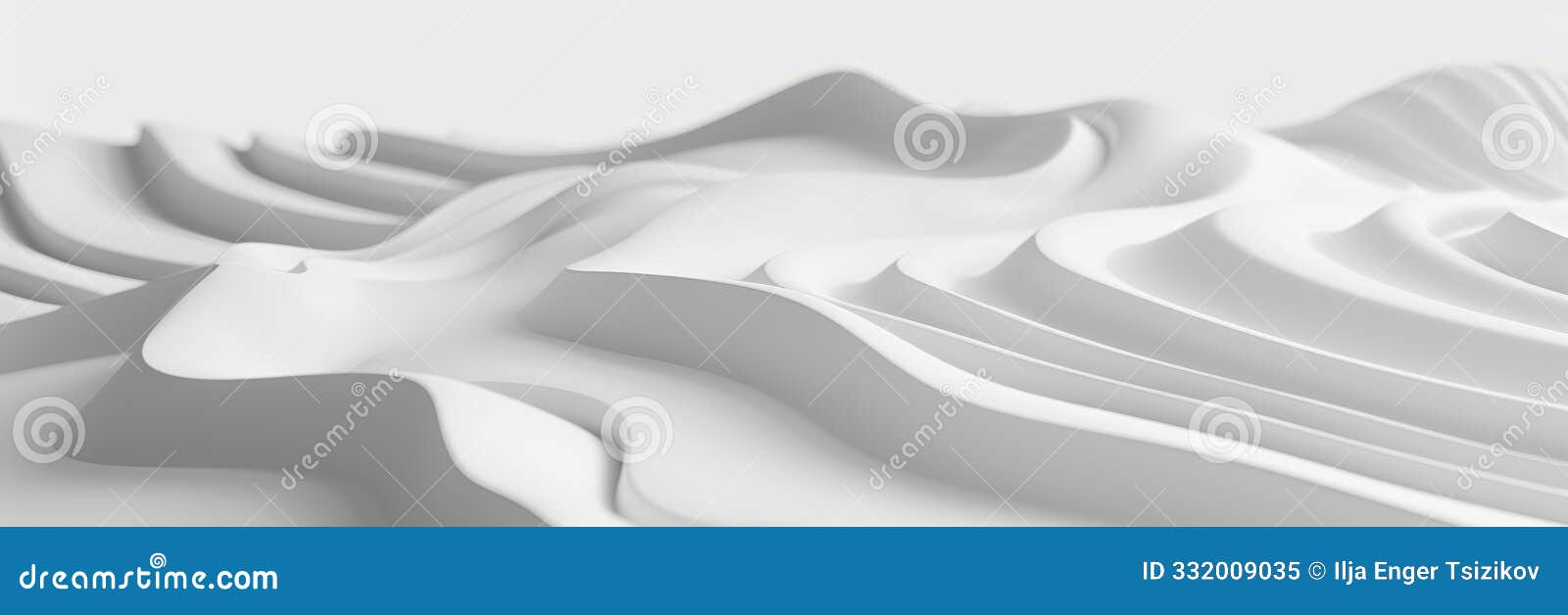 Abstract White Background, 3D Rendered Wavy Texture, Minimalist Design ...