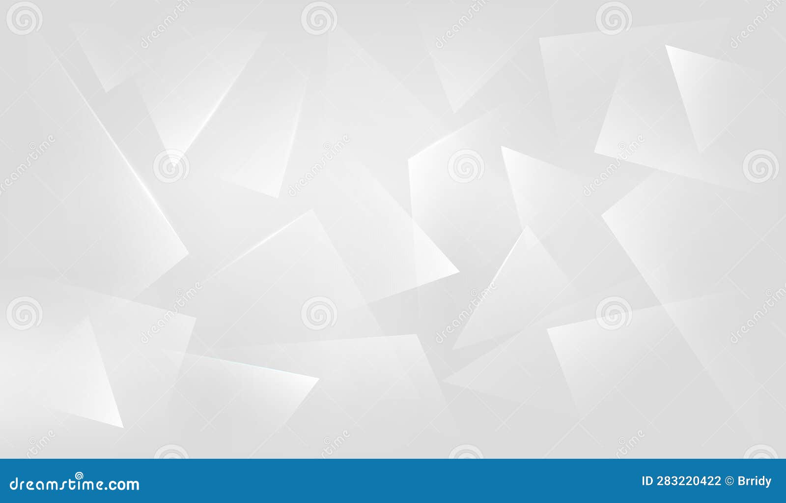 Abstract White Background with 3d Silver Triangles. Minimalist Simple ...