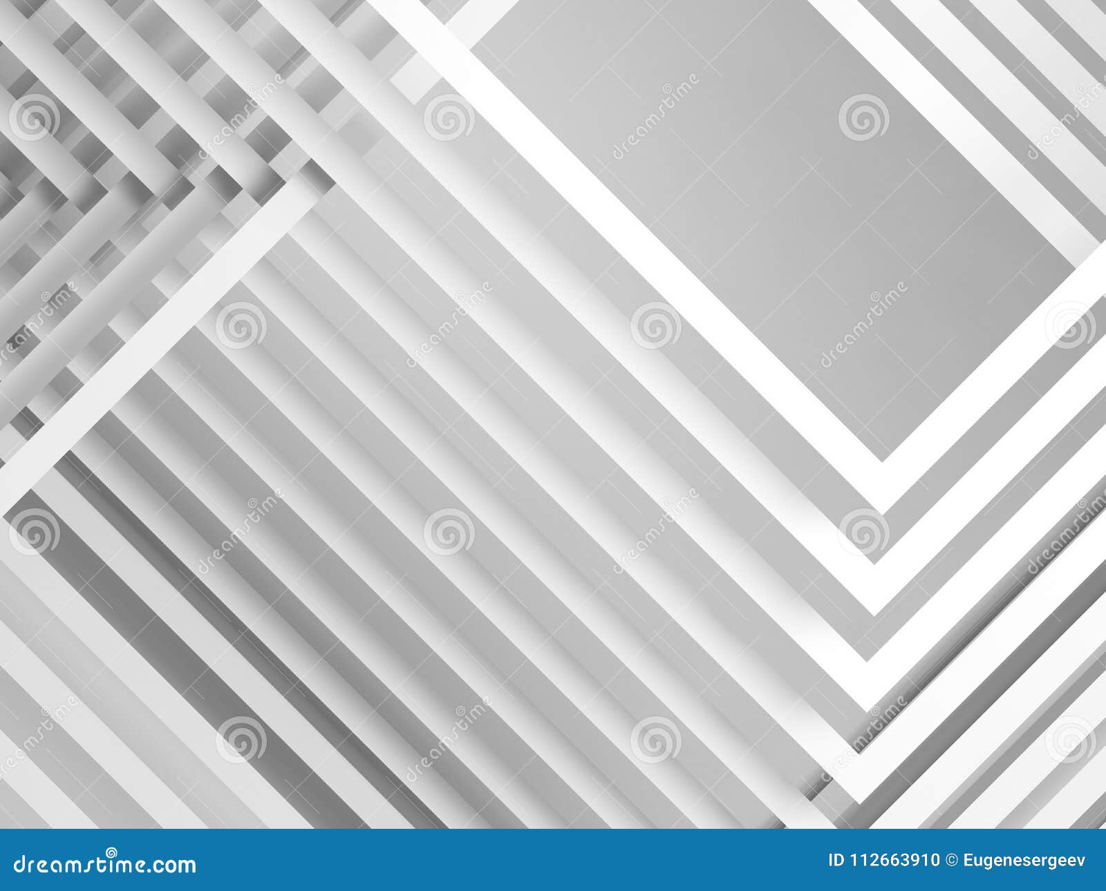 Abstract White Background, 3d Stripes Stock Illustration - Illustration ...