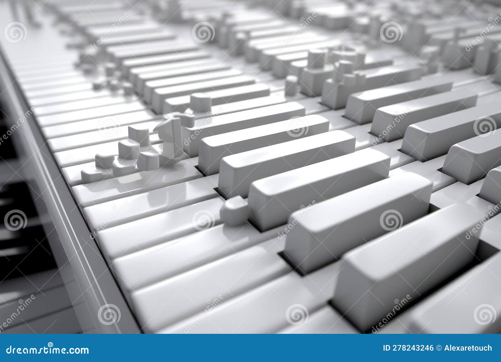 Abstract White Background with Elements of Musical Instruments and ...