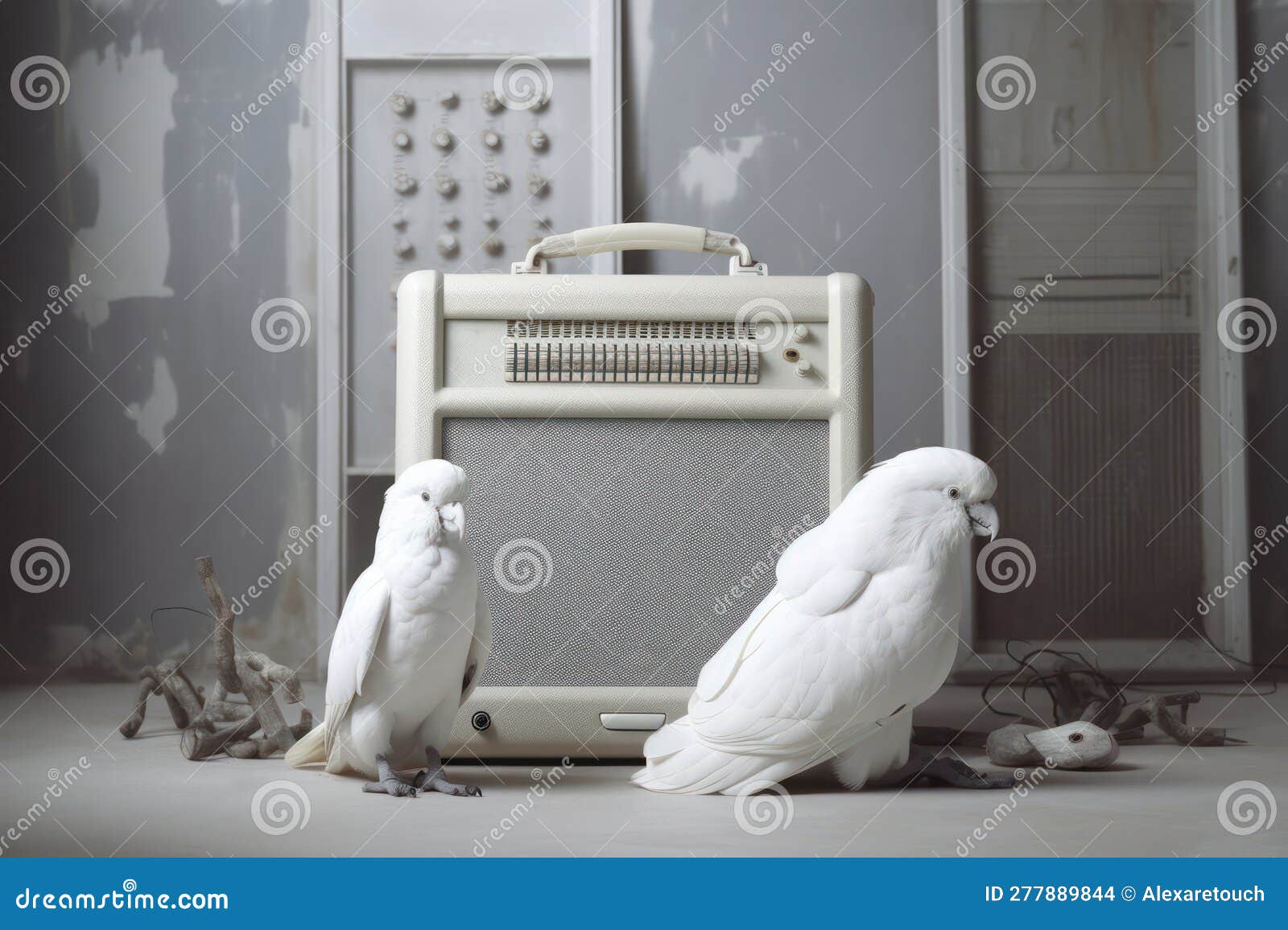 Abstract White Background with Elements of Musical Instruments and ...