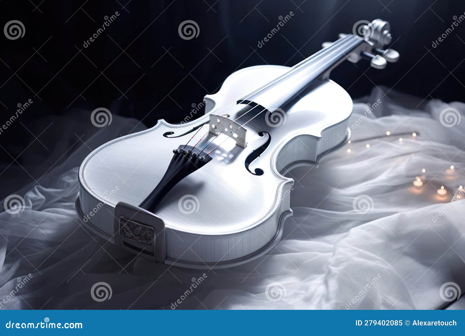 Abstract White Background with Elements of Musical Instruments and ...