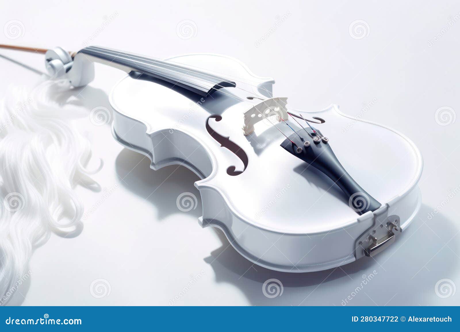 Abstract White Background with Elements of Musical Instruments and ...