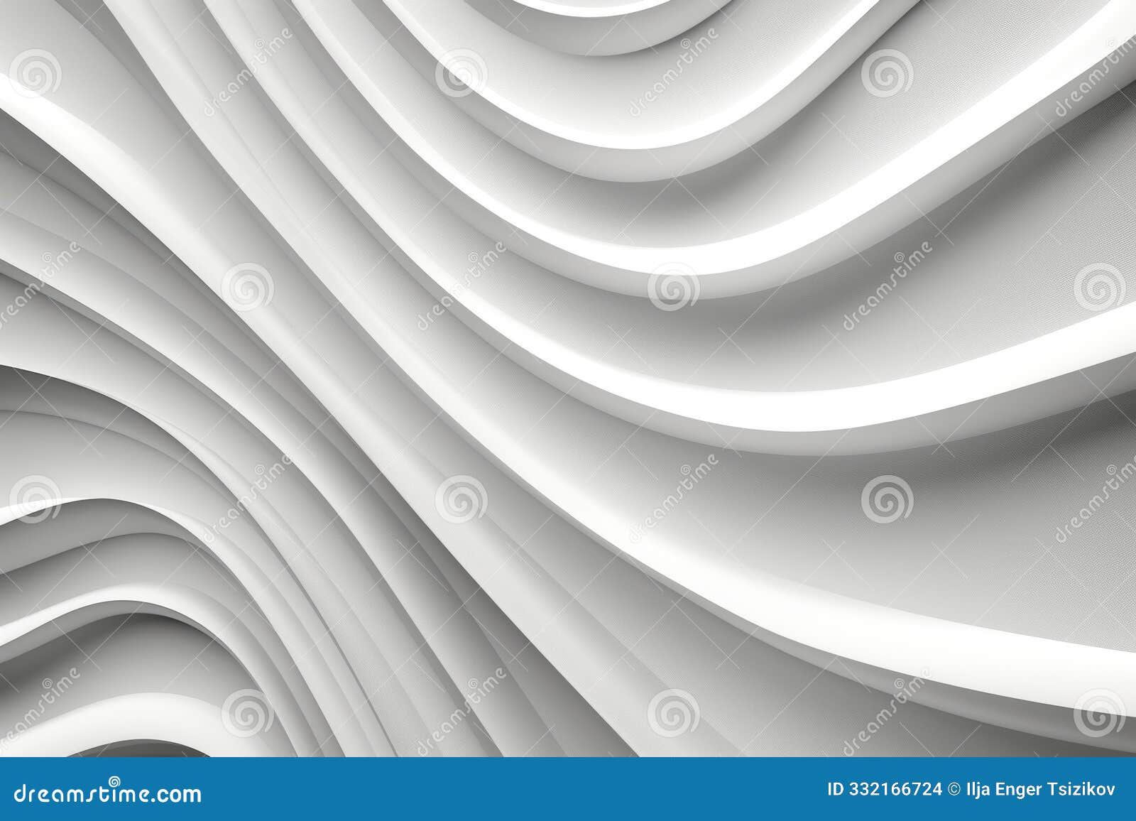 Abstract White Background with Flowing Line, Modern Minimal Dynamic ...