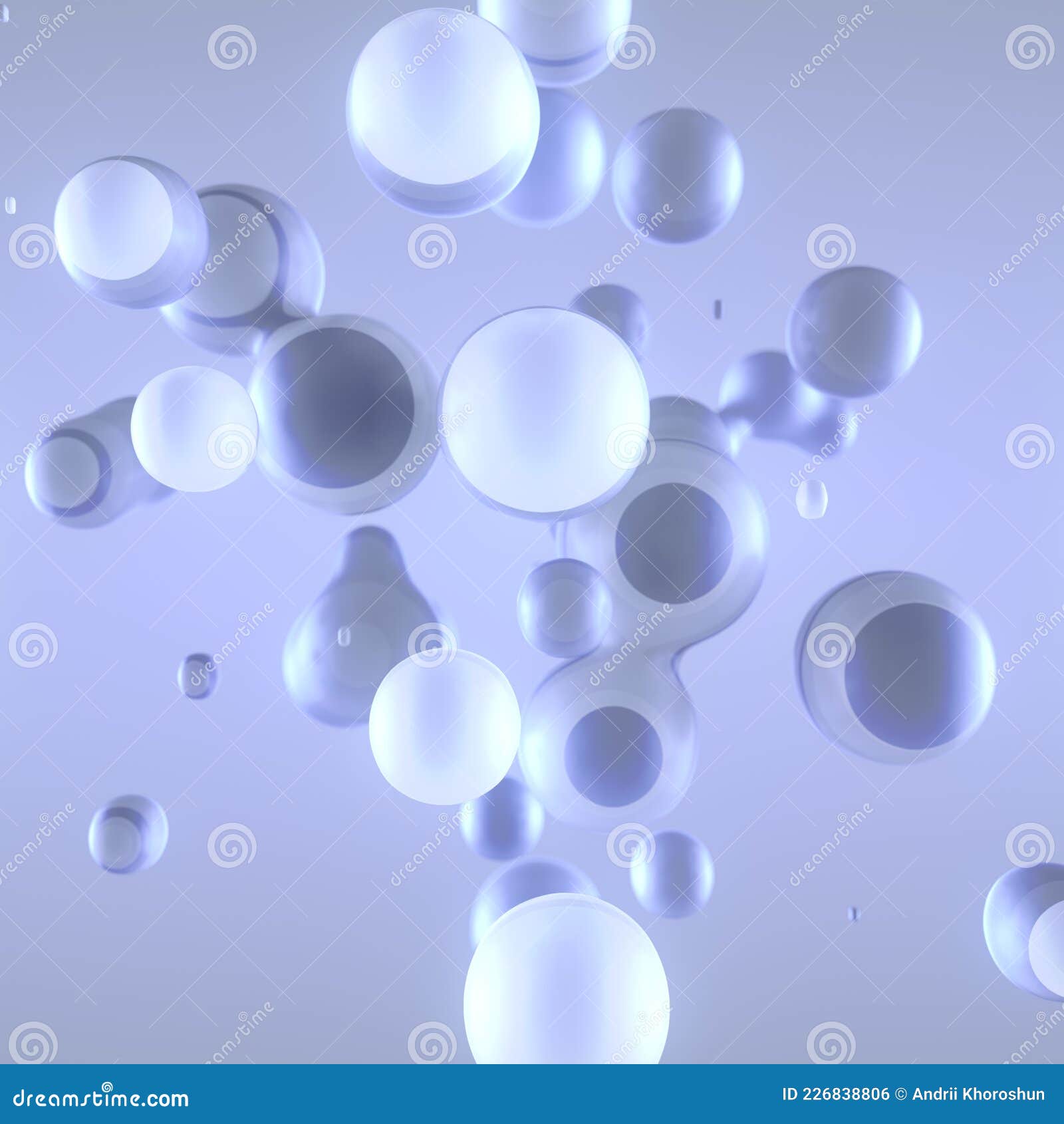 Abstract White Background with Flying Drops of Liquid. Minimal Modern ...
