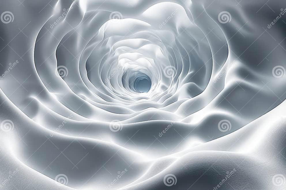 Abstract White Background with Funnel Pattern and Whirlpool Circles for ...