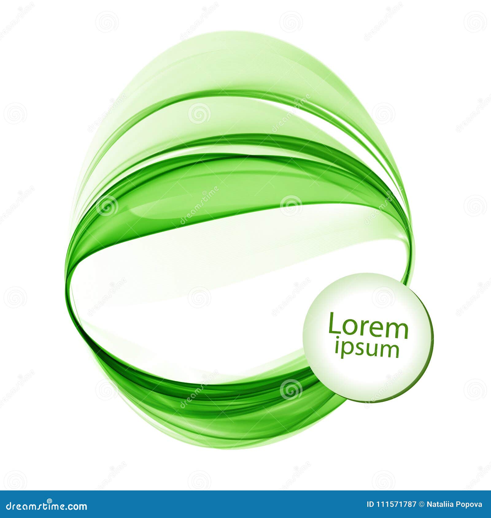 Abstract White Background with Green Lines in the Shape of a Circles ...