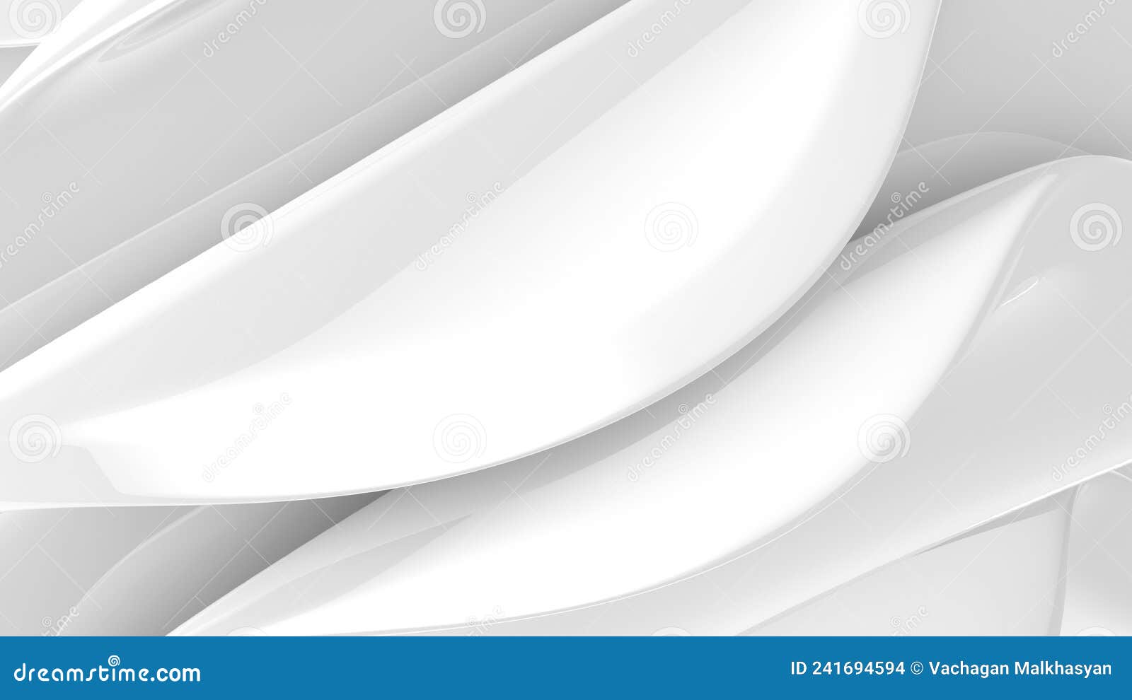 Abstract White Background. Abstract White Leafs. Loop Animation. 3D ...