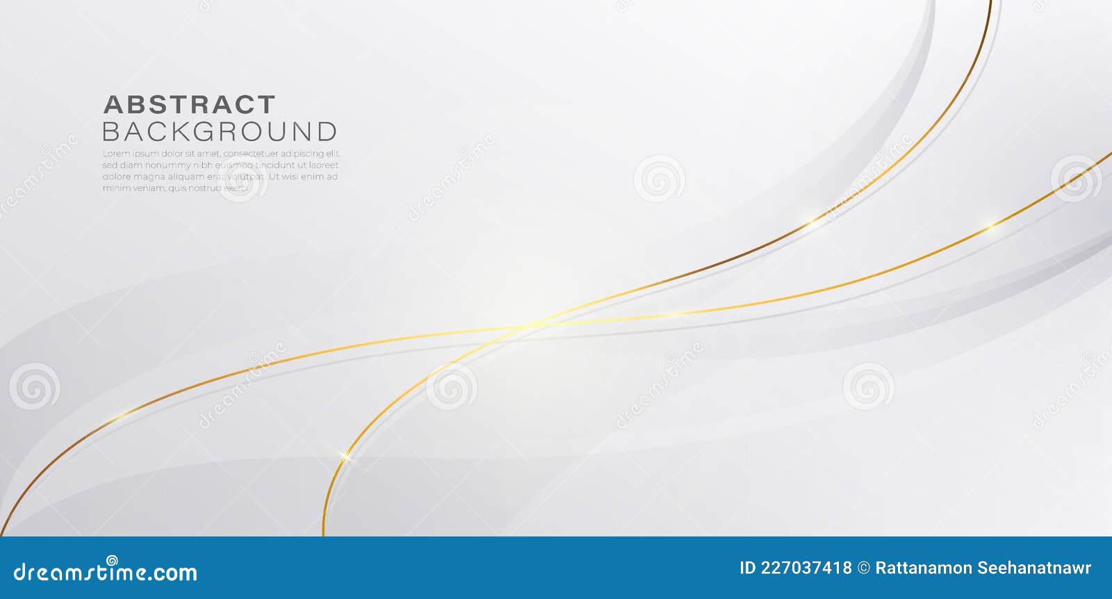 Abstract White Background Luxury with Gold Line. Modern Simple Wave ...