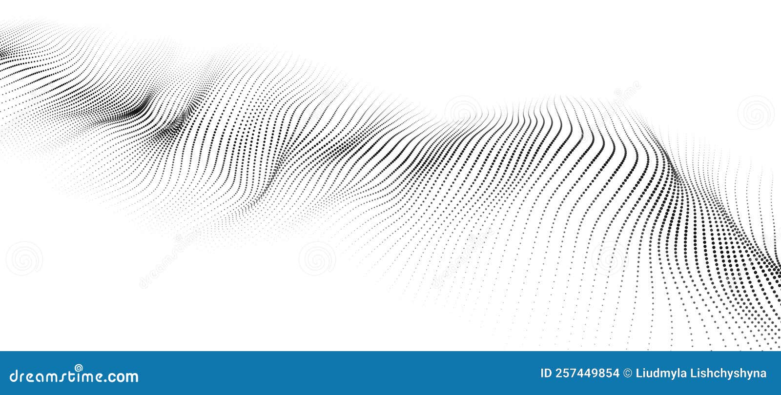Abstract White Background of Moving Dots. Vector 3d Illustration. Stock ...