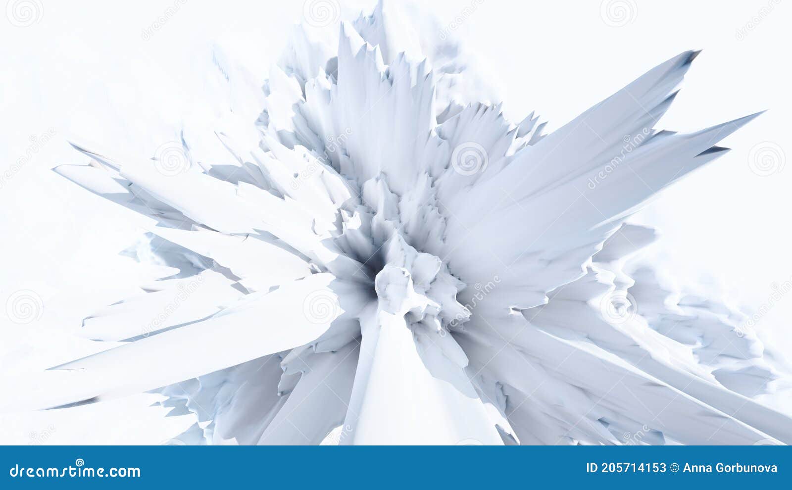 Abstract White Background Pattern of Crystal Faces 3d Render Stock ...