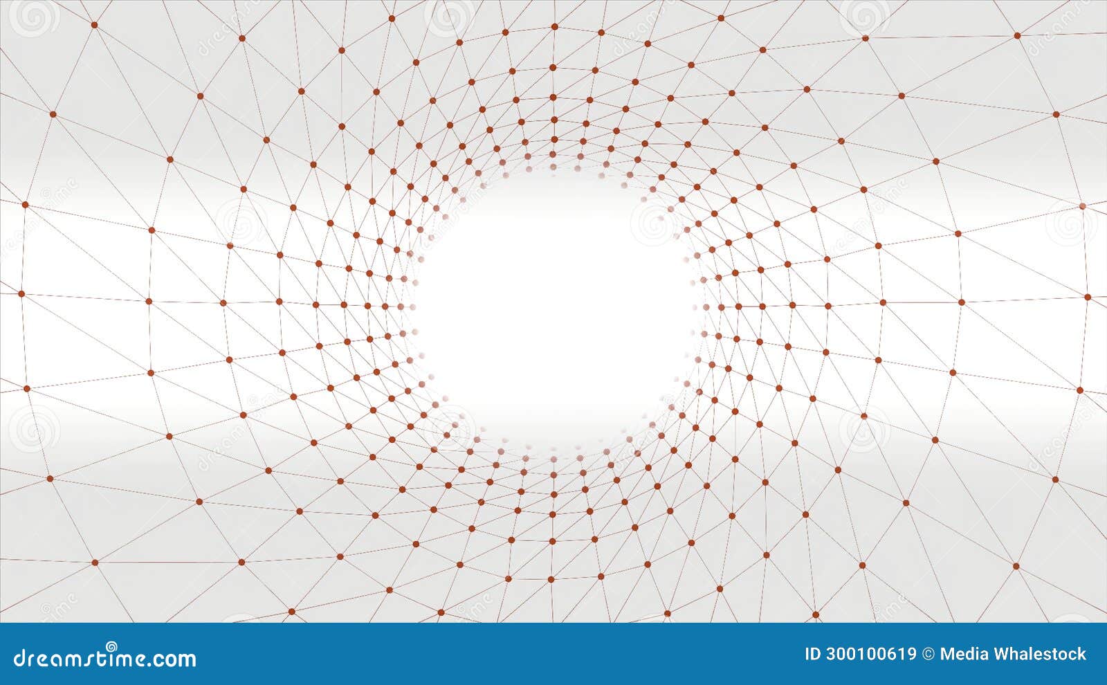 Abstract White Background with Red Dots and Lines Creating a Tunnel ...