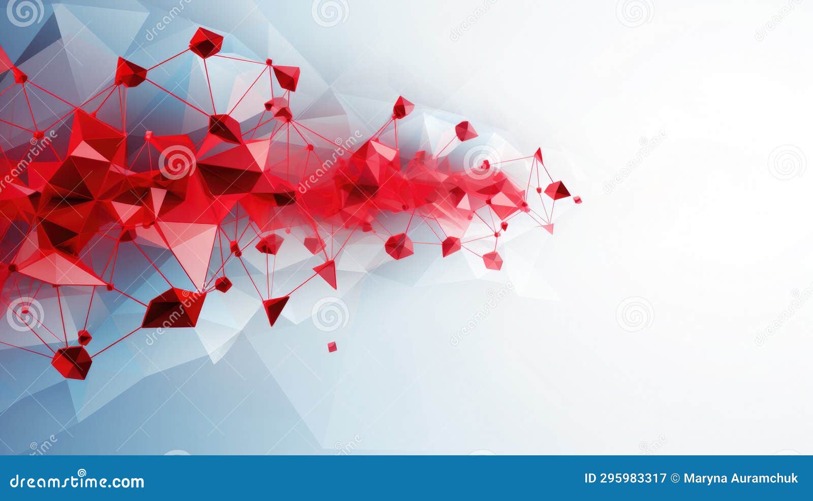 Abstract White Background with Red Schematic Molecular Structure and ...