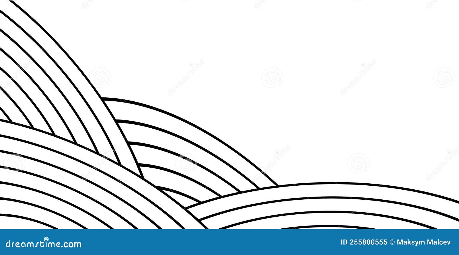 Abstract White Background with Round Lines. Round Shapes Overlap Stock ...