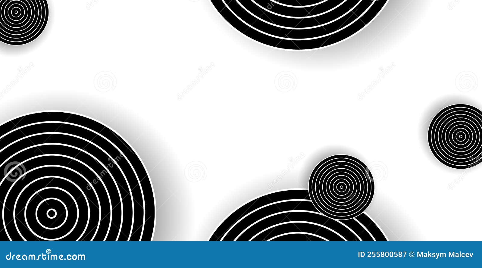 Abstract White Background with Round Lines. Round Shapes Overlap Stock ...