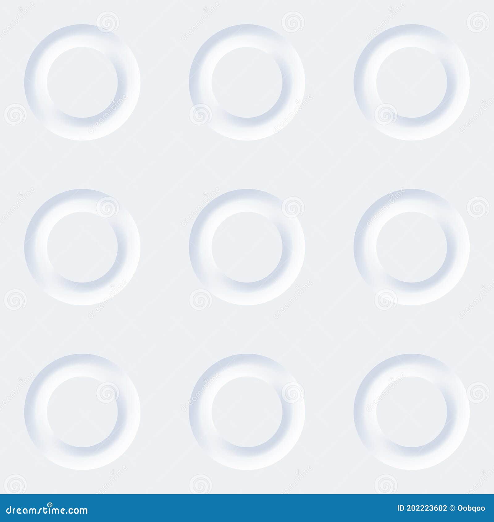 Abstract White Background Seamless Pattern. Circles with a Circular ...