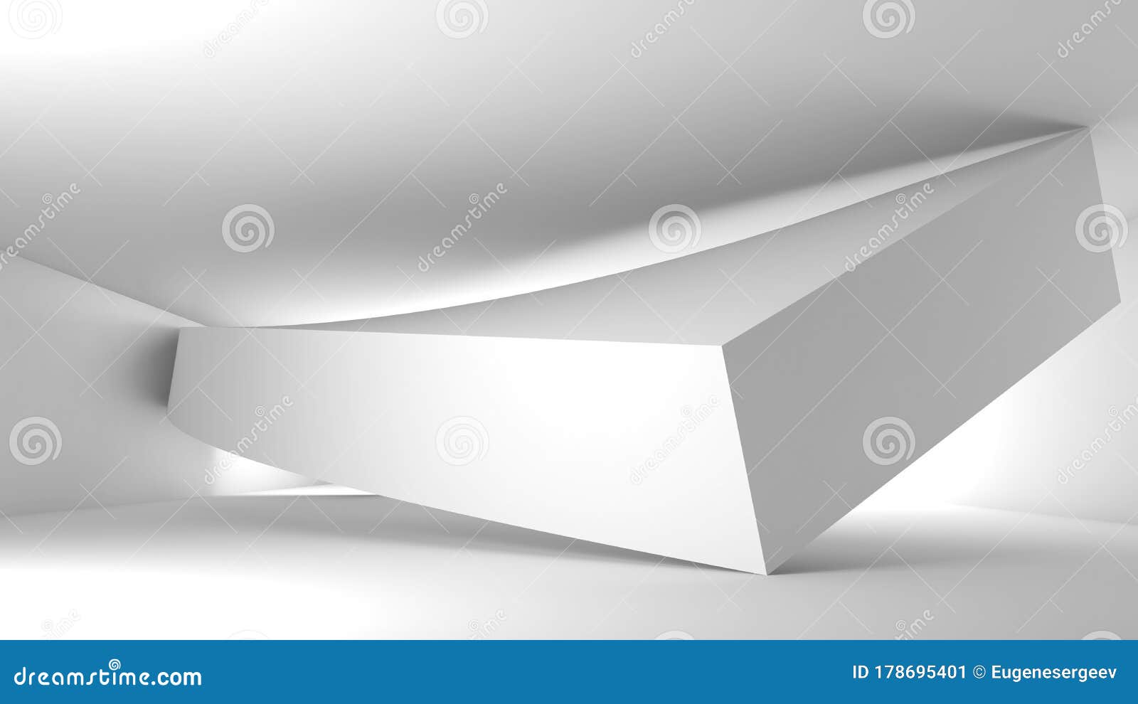 Abstract White Background with Soft Box Installation Stock Illustration ...