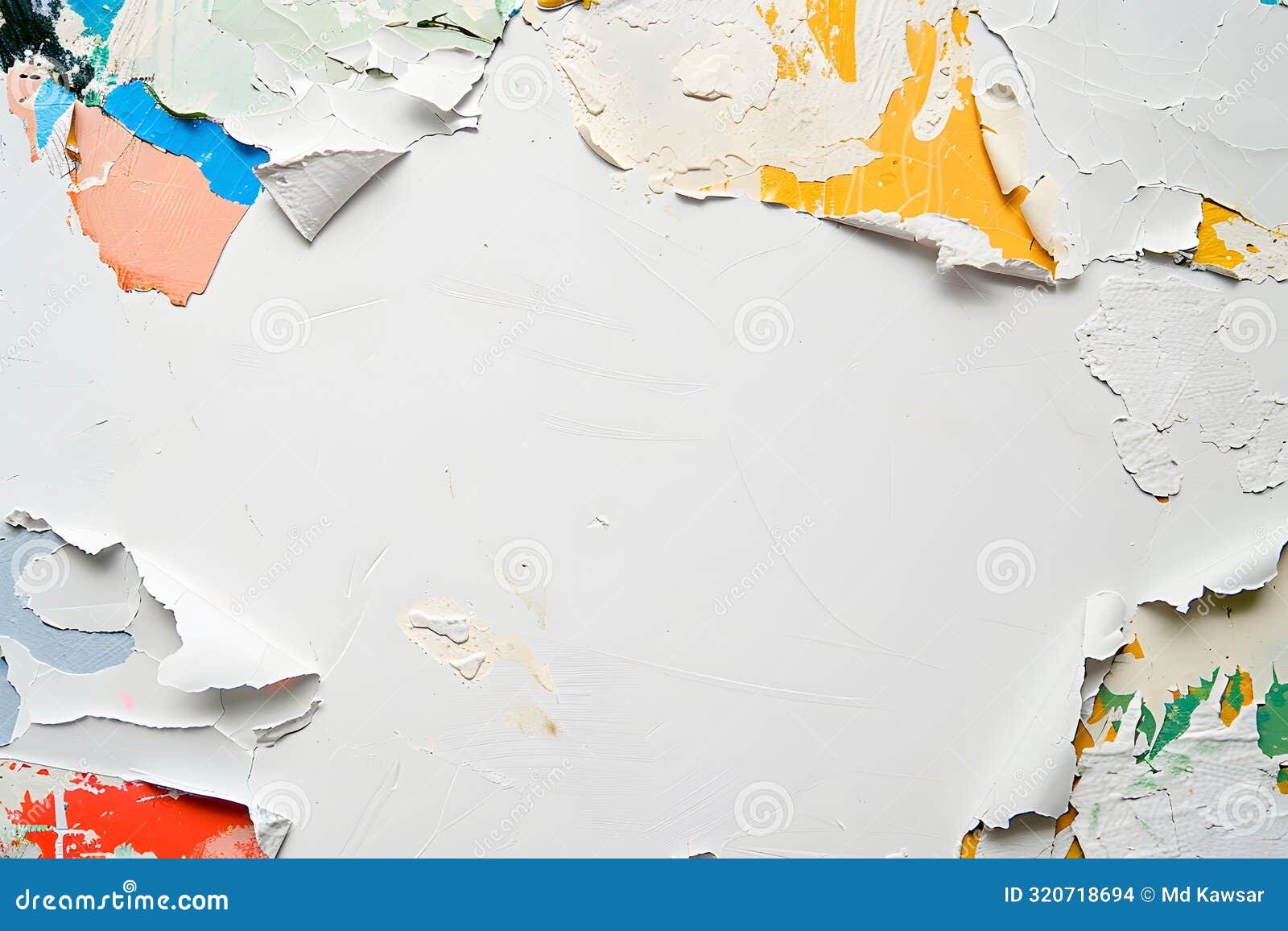 Abstract Torn Paper Collage White Background Stock Illustration ...