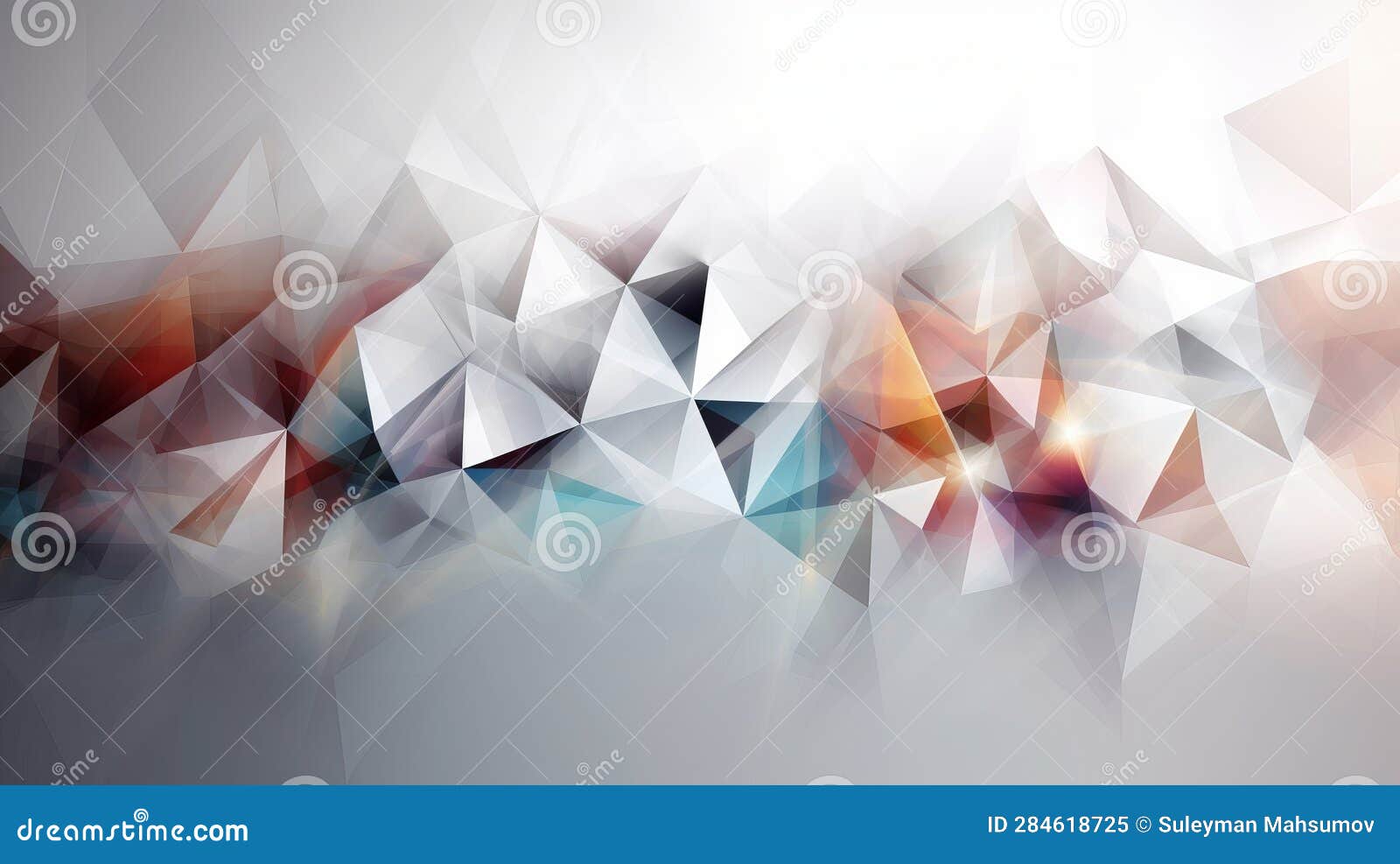 Abstract White Background with Triangles Stock Illustration ...