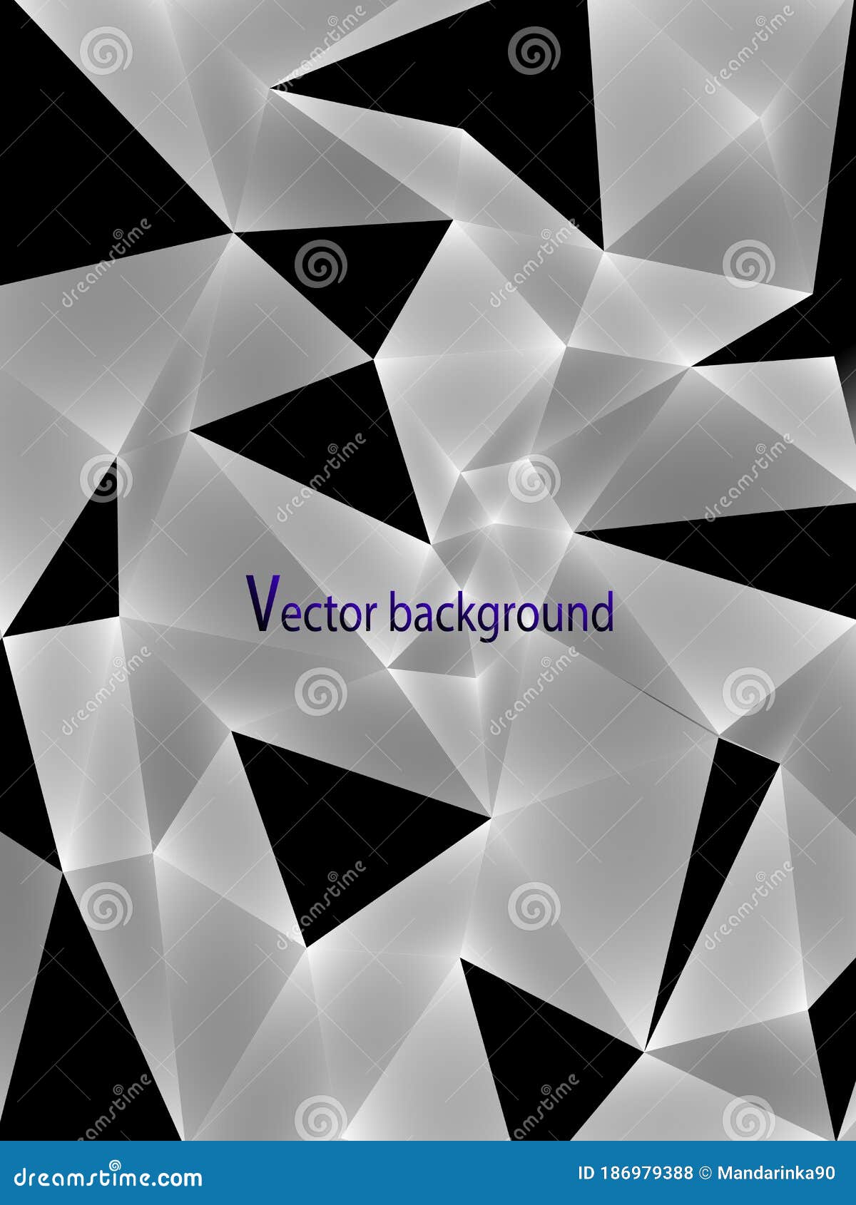 Abstract White Background with Triangular Polygons Stock Vector ...