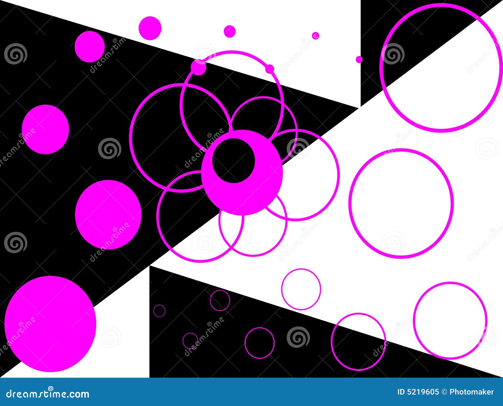 Abstract White Black Background Pink Ring Stock Illustrations – 777 ...