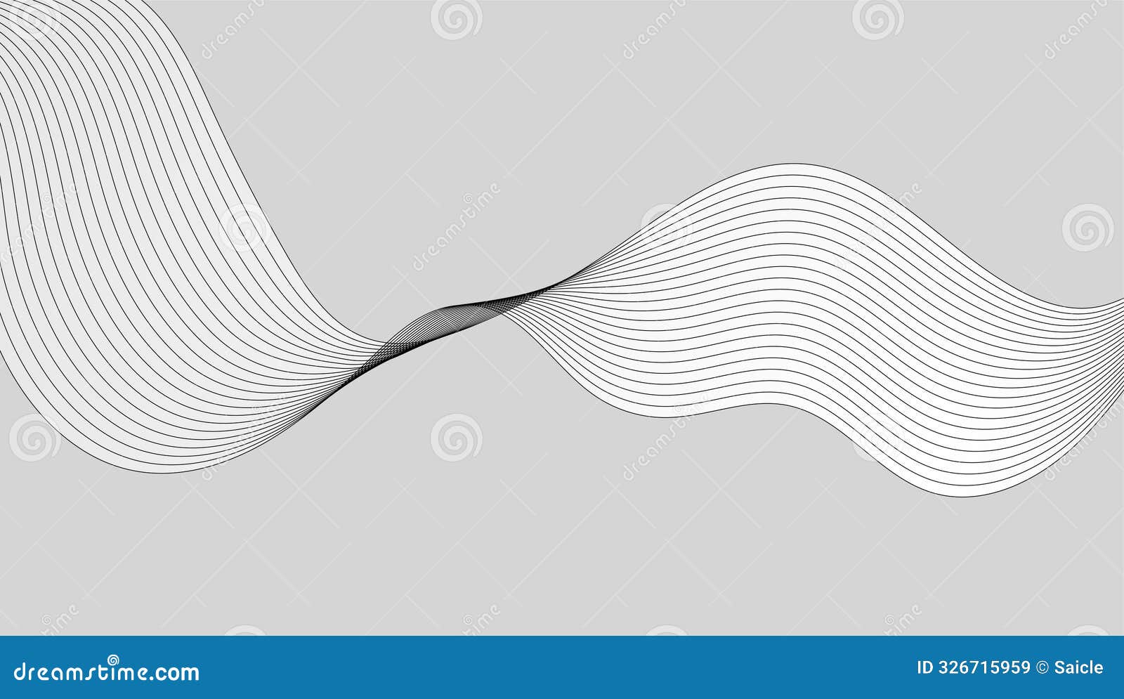 Abstract White Black Curved Linear Waves Minimal Elegant Background ...
