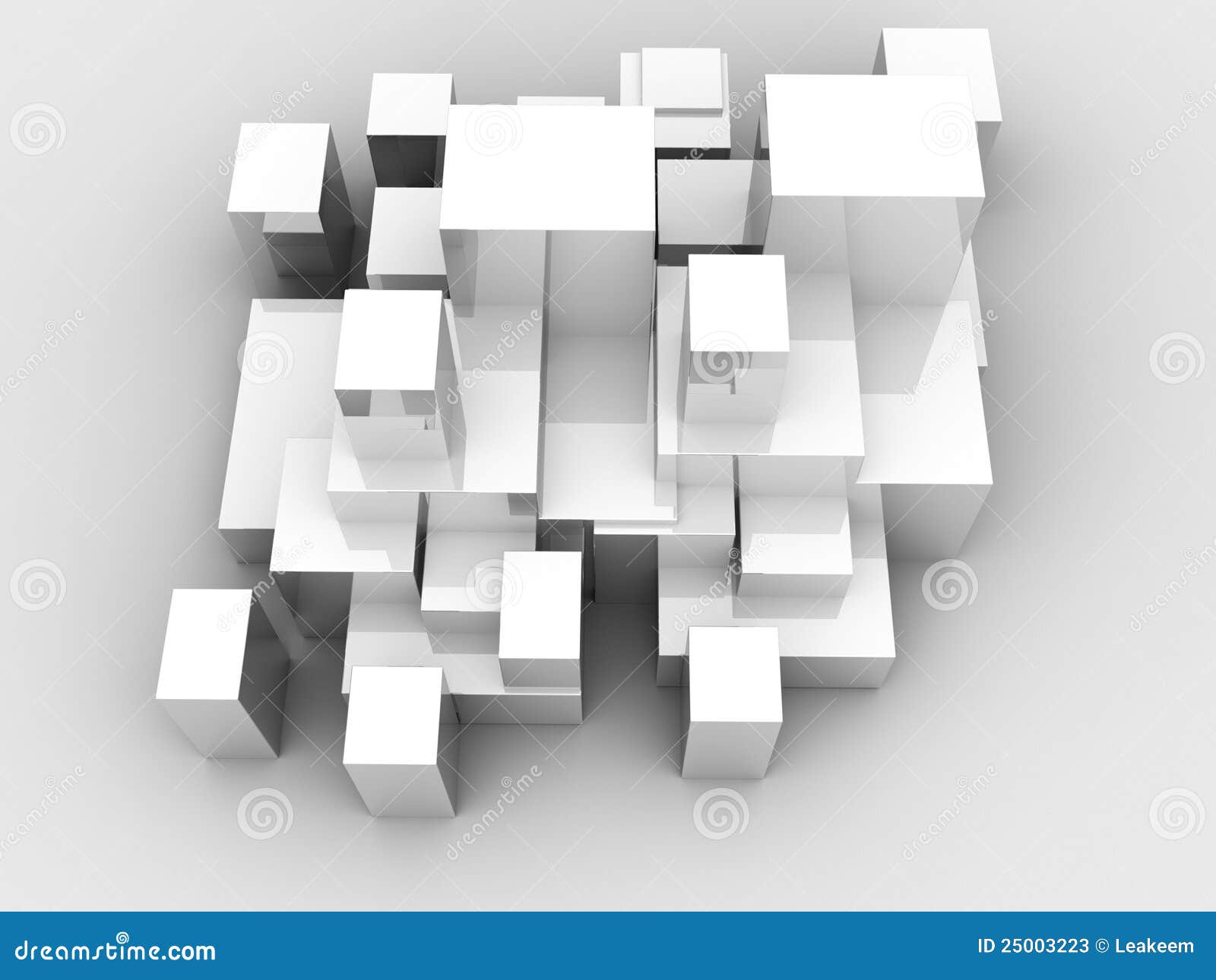 Abstract White Blocks stock illustration. Illustration of entropy ...