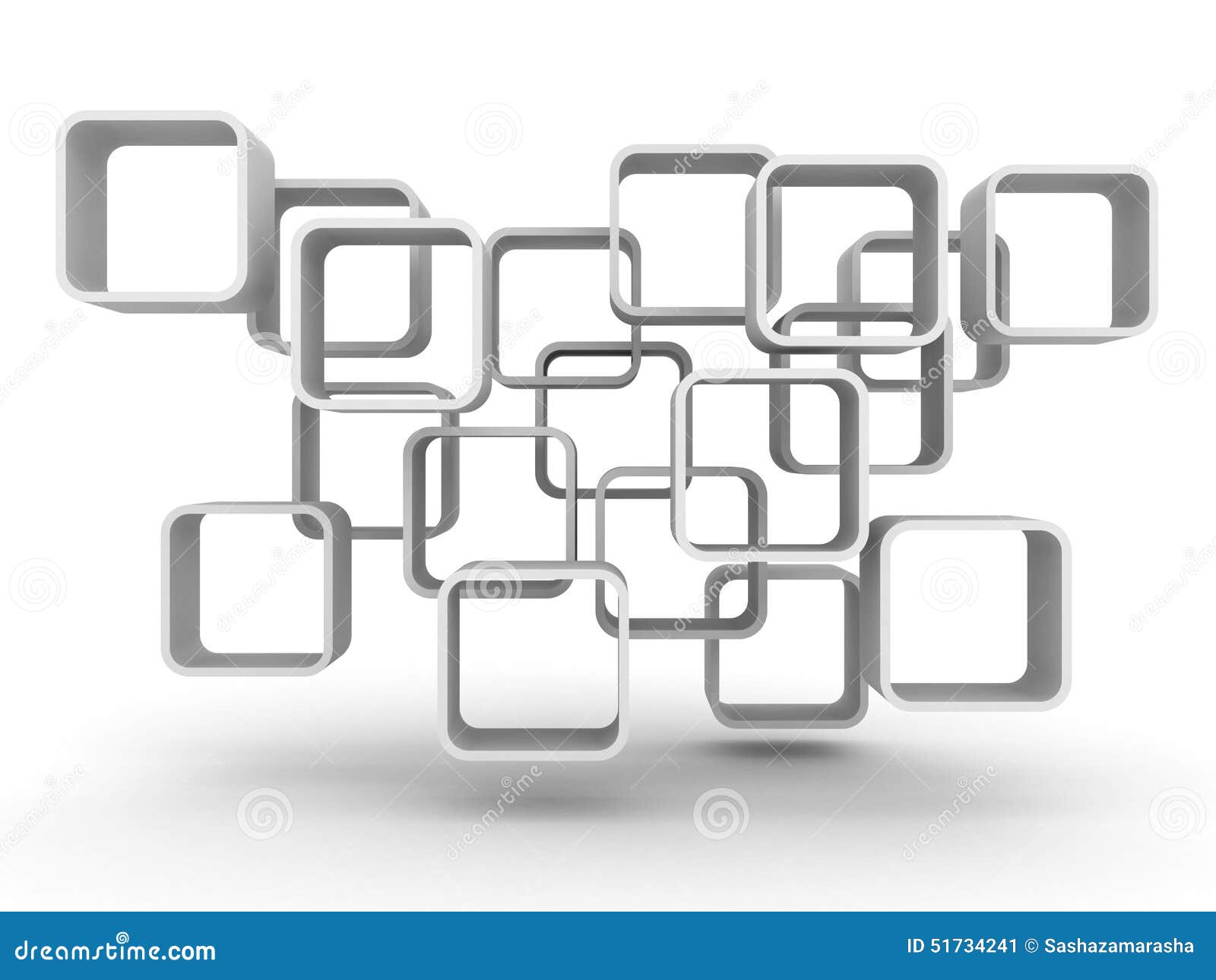 Abstract White Blocks Flow Geometric Background Stock Illustration ...