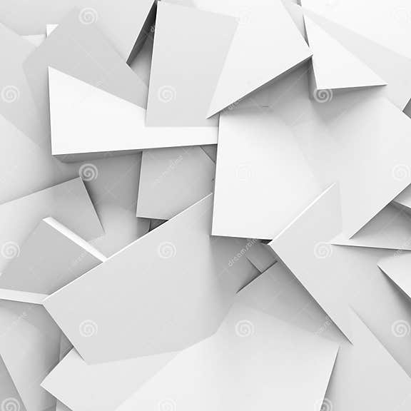Abstract White Blocks Structure Wall Background Stock Illustration ...