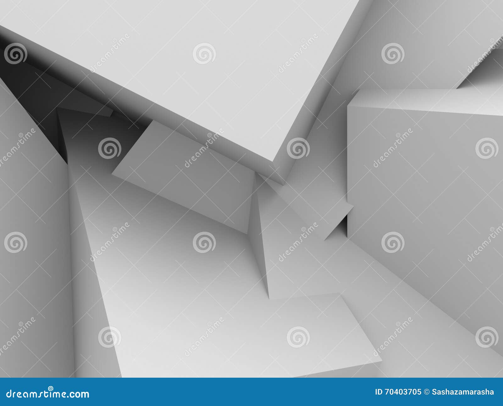 Abstract White Blocks Structure Wall Background Stock Illustration ...