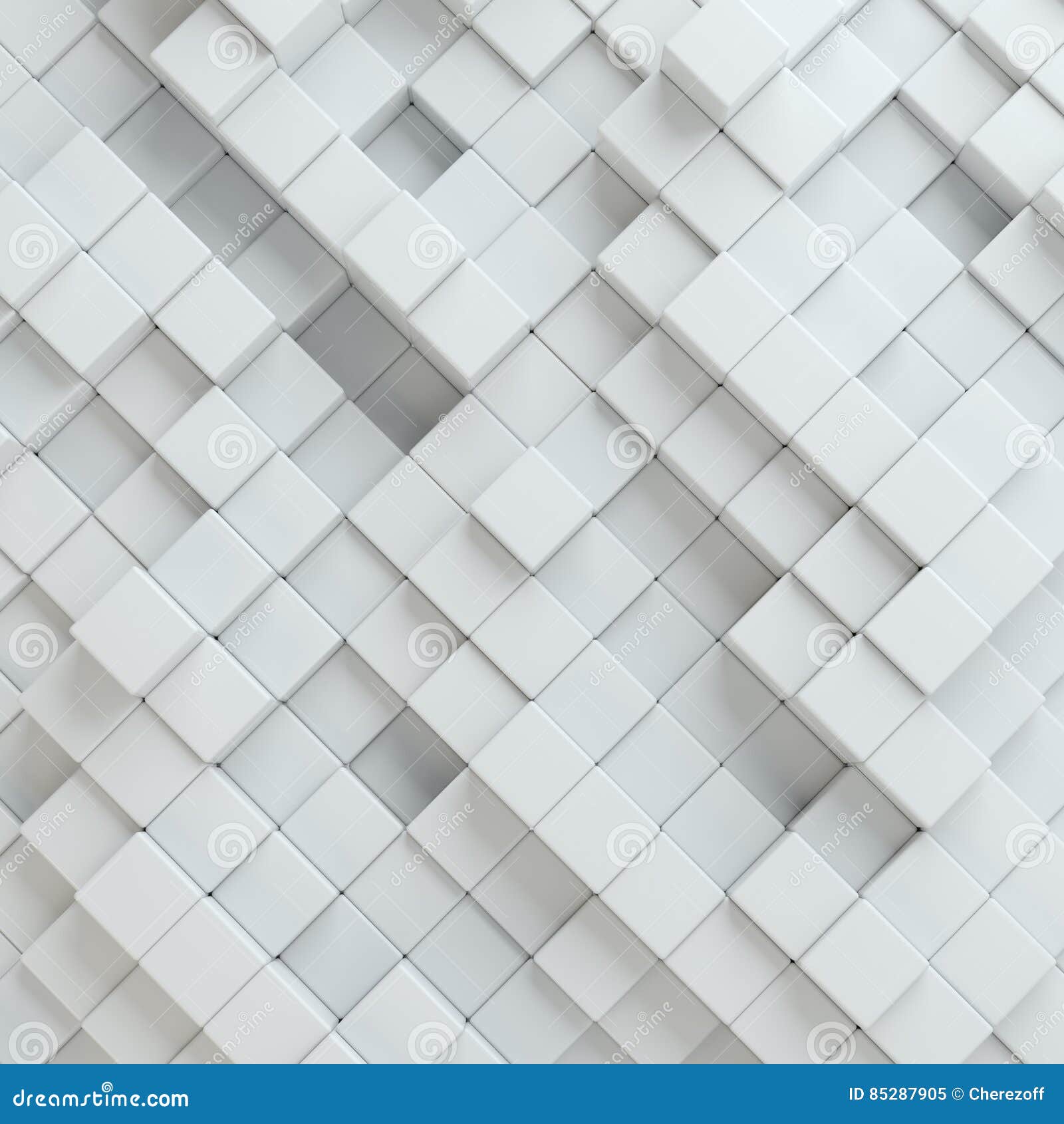 Abstract white blocks stock illustration. Illustration of architecture ...