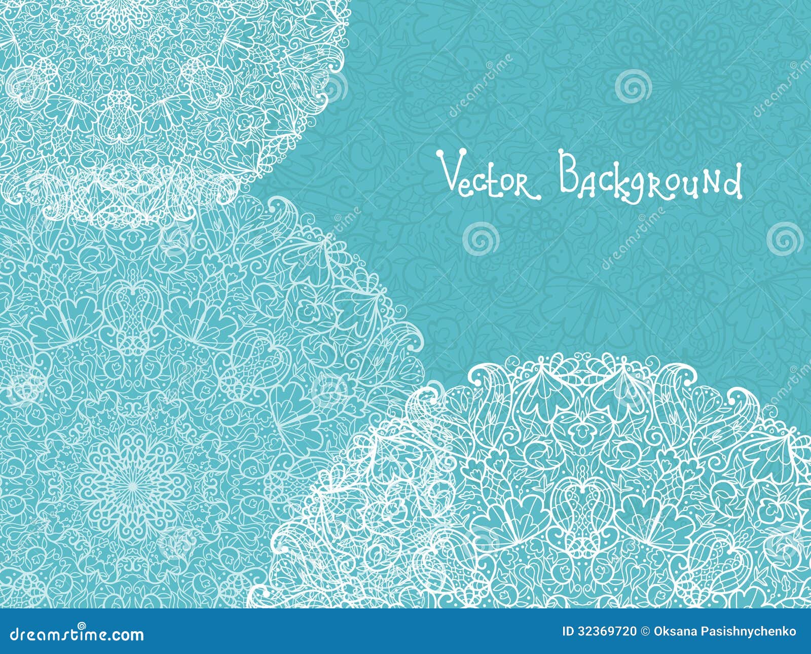 Abstract White and Blue Doily Background Stock Vector - Illustration of ...