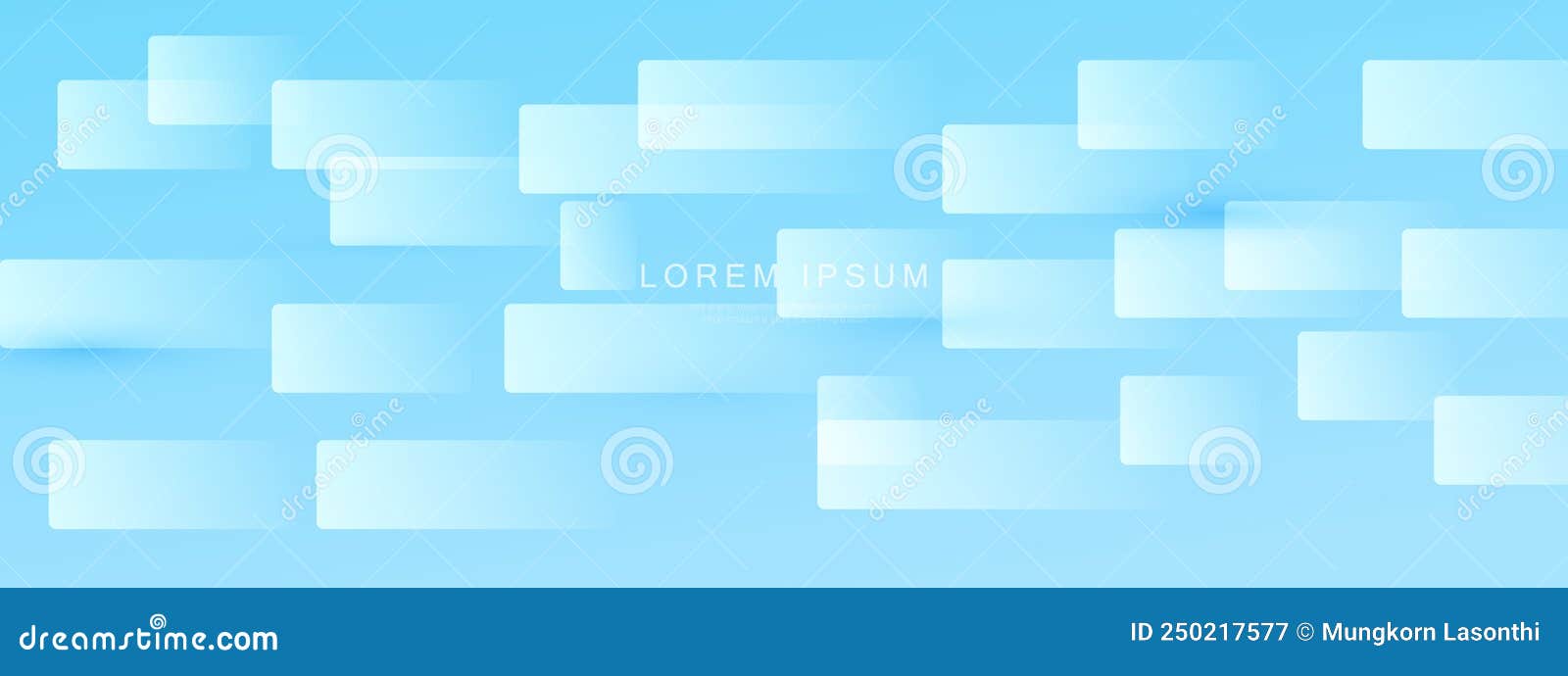 Abstract White and Blue Rectangles Geometric Shape Background. Futuristic Technology Digital Hi ...