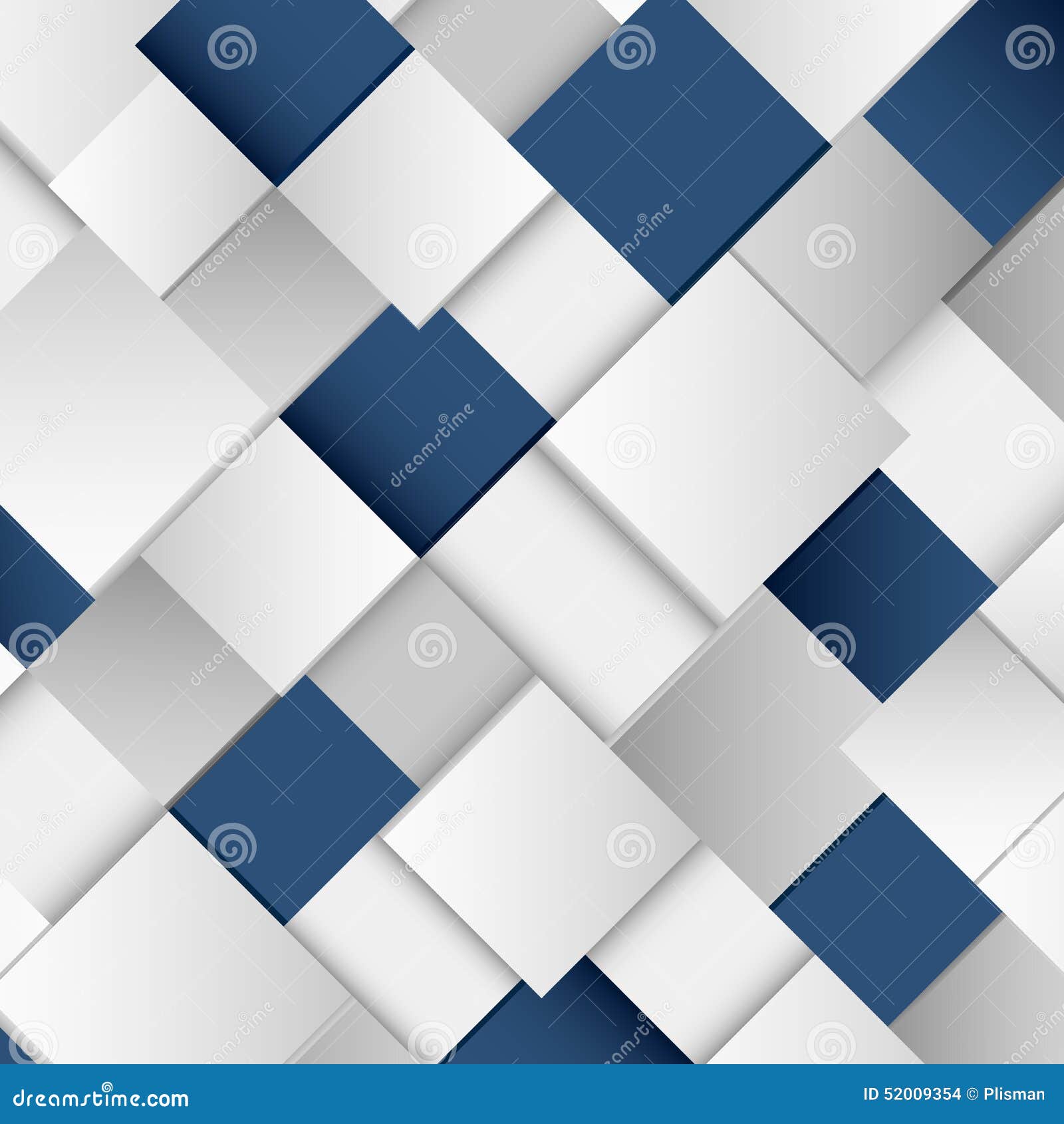 Abstract White and Blue Square Background Stock Vector - Illustration ...