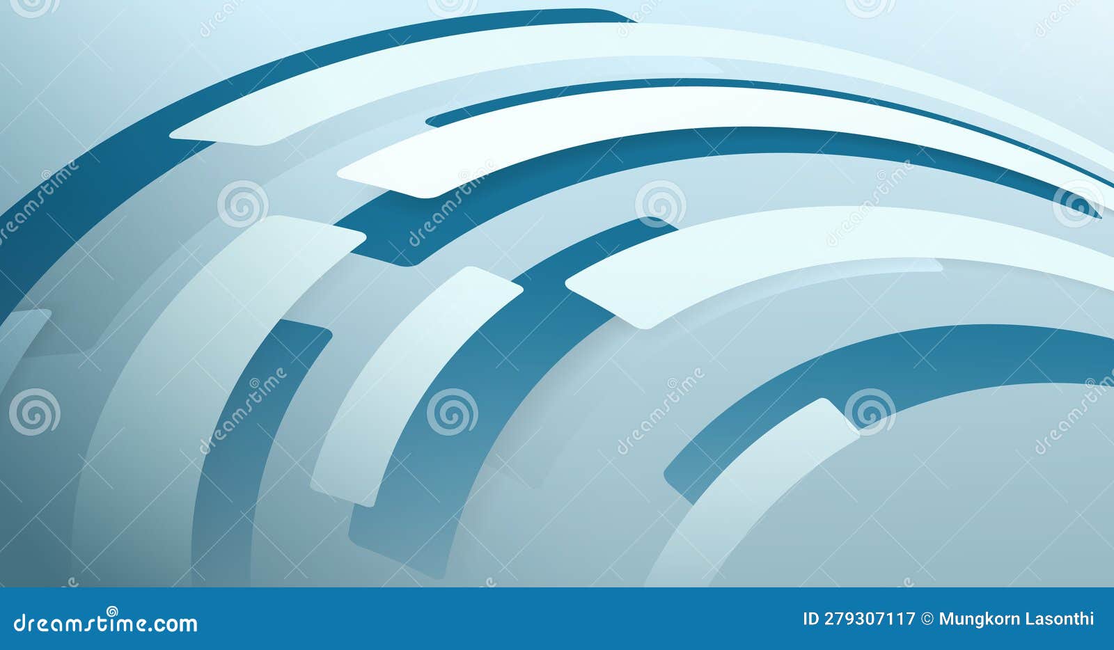 Abstract White and Blue Technology Circles Vector Background. Landing ...