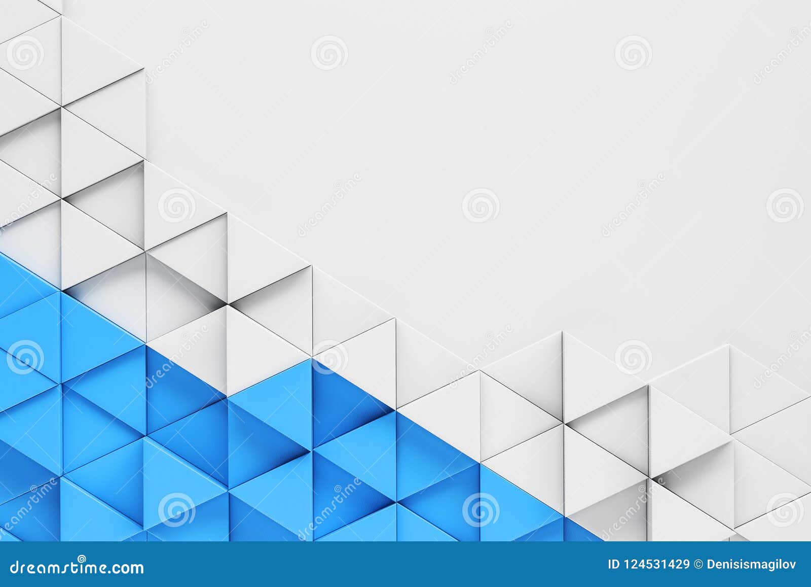 Abstract White Blue Triangle Pattern Background Stock Illustration ...