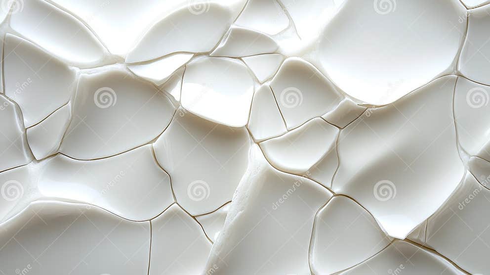 Abstract White Ceramic Cracked Surface Design Stock Illustration ...