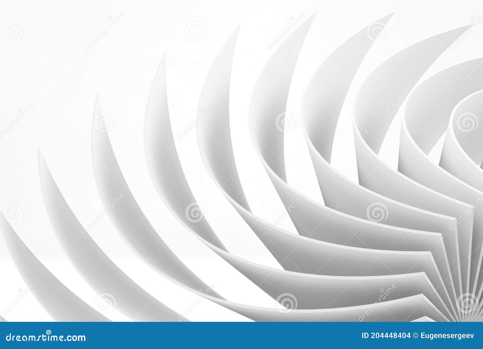 Abstract White Cgi Background, Parametric 3d Object Stock Illustration ...