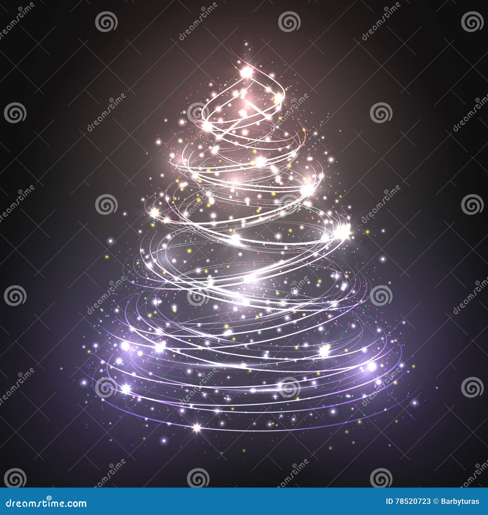 Abstract White Christmas Tree Stock Illustration - Illustration of ...