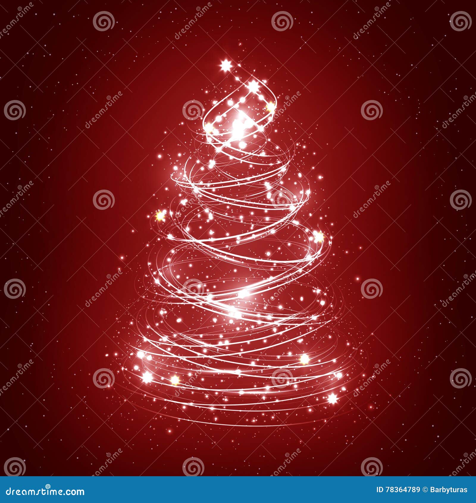 Abstract White Christmas Tree Stock Illustration - Illustration of ...
