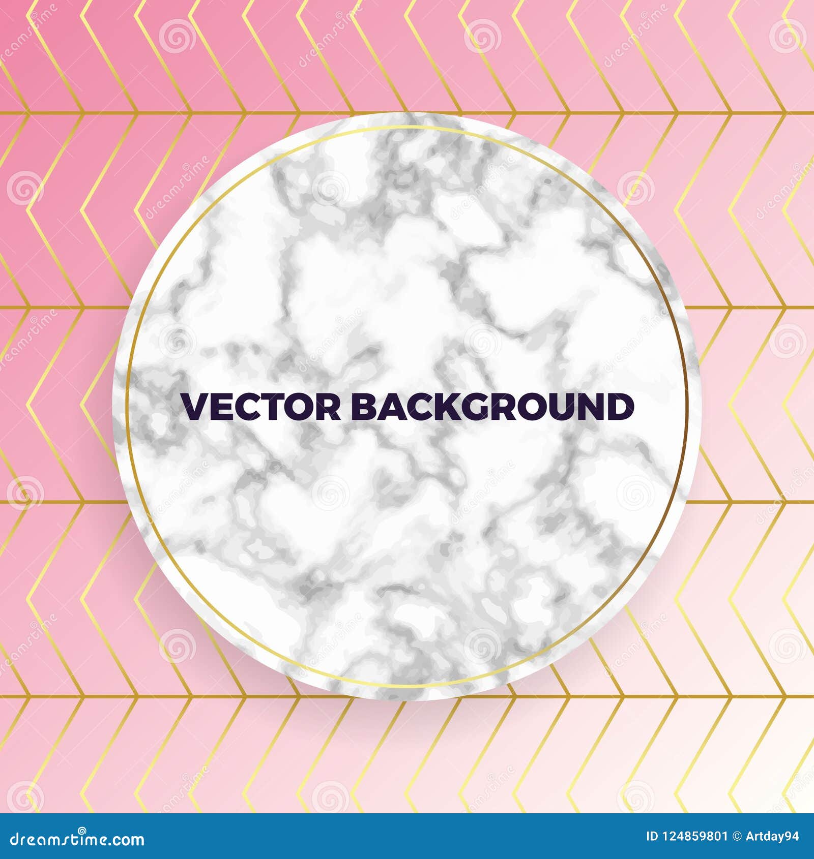 Abstract White Circle Marble Texture Card, Vector Pink Gradient with ...