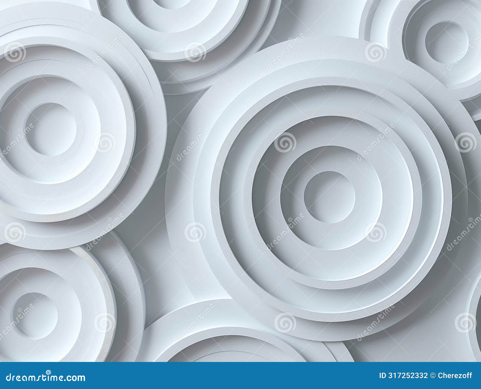 Abstract White Circular Layers Stock Photo - Image of depth, circular ...